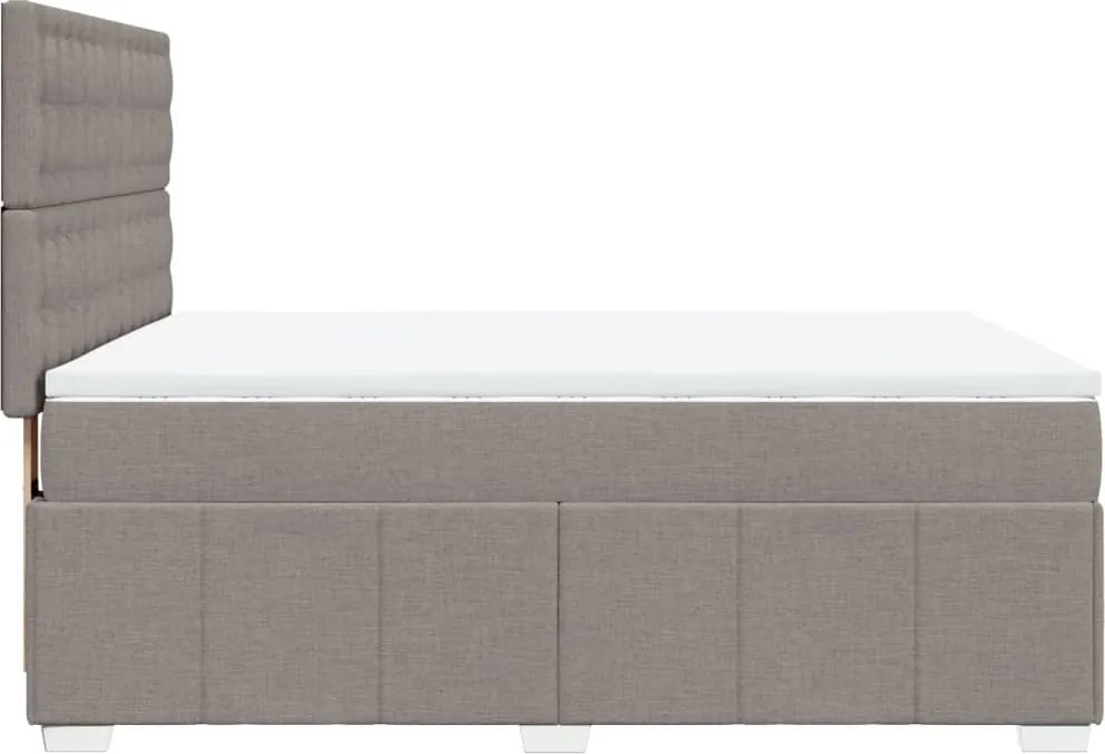 Box spring postel s matrací taupe 140x200 cm textil 3291709