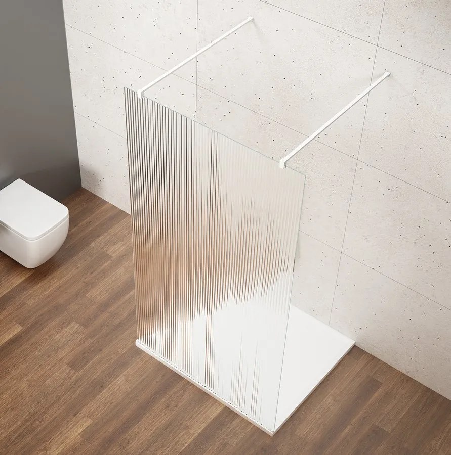 Gelco Gelco, VARIO WHITE jednodílná sprchová zástěna do prostoru, sklo nordic, 1000 mm, GX1510-03