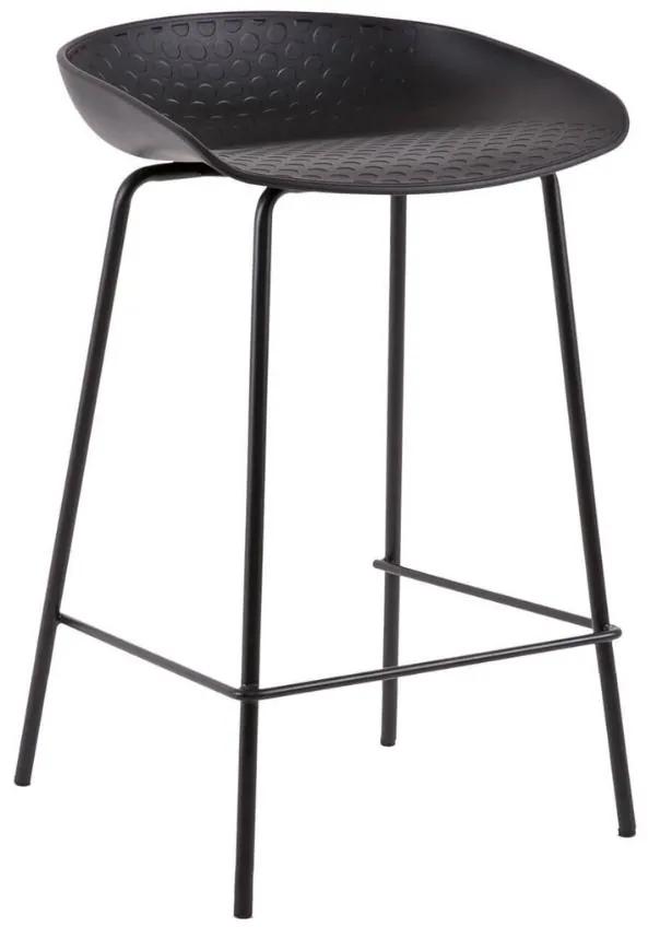 OnaDnes -20% Černá plastová barová židle Somcasa Netta 74 cm