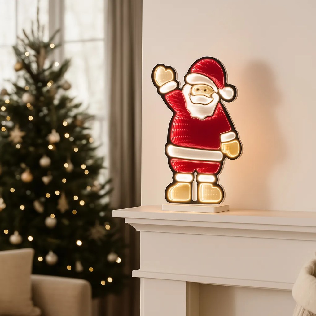 Vánoční stolní lampa Santa Claus vč. LED s časovačem - Infinidade