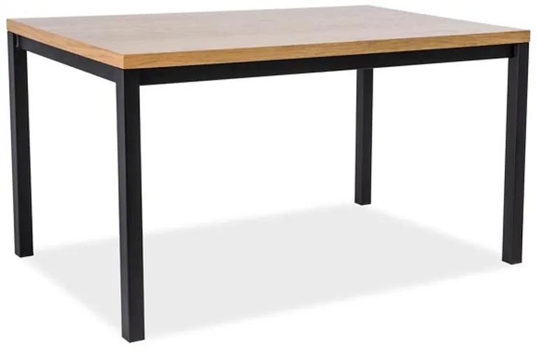 Jídelní stůl, černá/přírodní dub, NORMANO 150x90