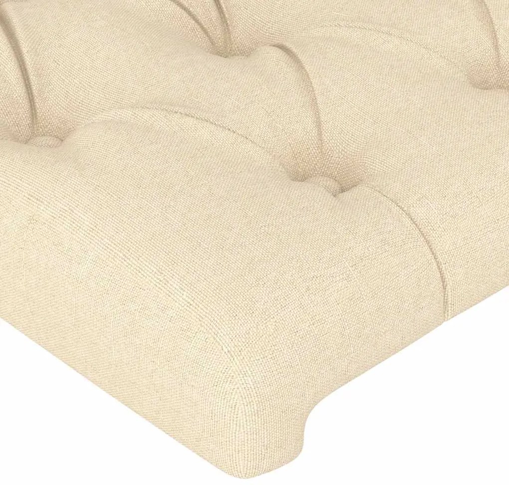 Čelo postele typu ušák krémové 83x16x118/128 cm textil 3119895