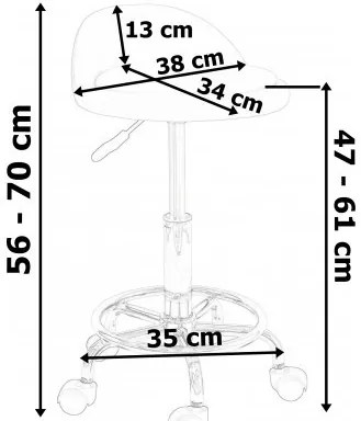 Otočná barová židle Lomo bílá