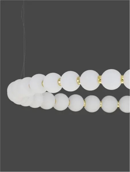 LED lustr Perla 80 zlaté s dálkovým ovládáním