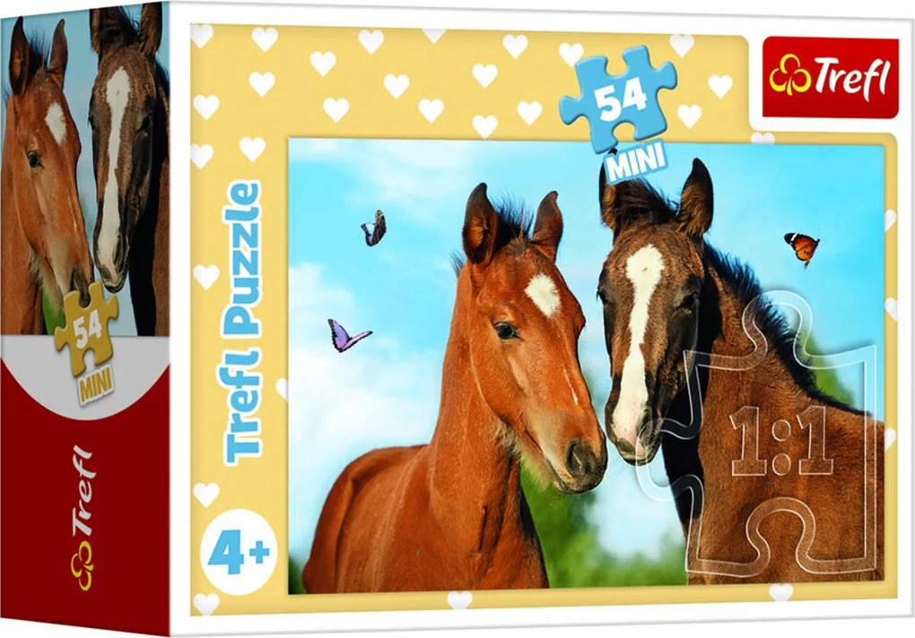 TREFL PUZZLE Mini Zvířátka mláďata 20x13cm 54 dílků skládačka 4 druhy tr54195