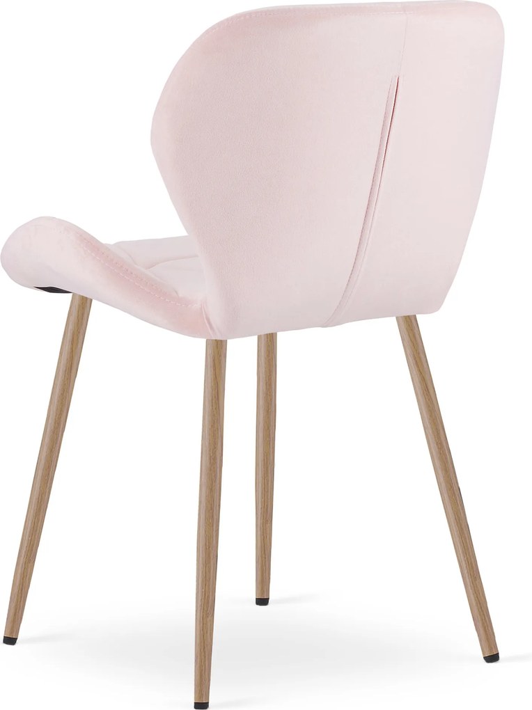 Jídelní židle MANGO VELVET, světle růžová