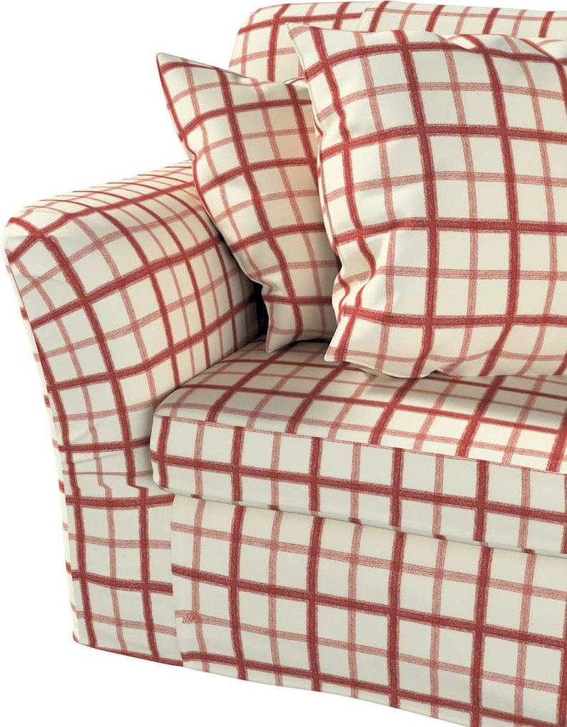 Potah na pohovku IKEA Tomelilla 2-místná nerozkládací barva červená látka vzorované
