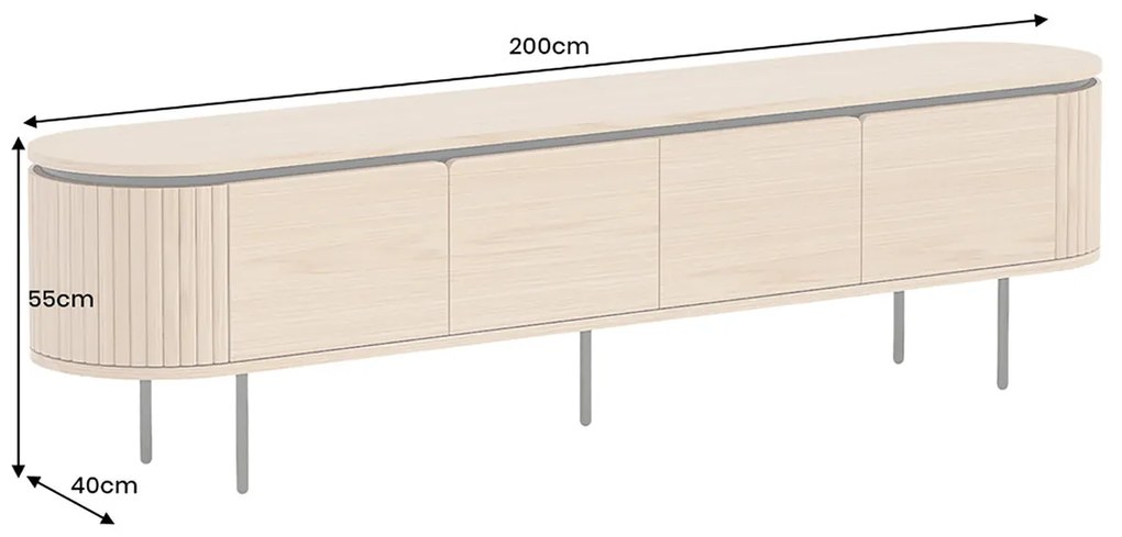Invicta TV stolek ATELIER 200 cm dub 47451