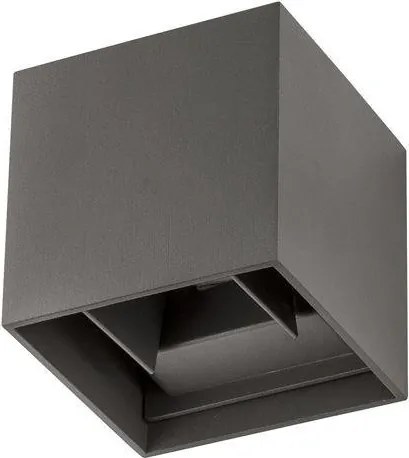 NV 847407 Venkovní nástěnné svítidlo COMO tmavě šedý hliník LED 2x3W 3000K 3000K 220-240V nastavitelný úhel 0-90st. IP54 - NOVA LUCE