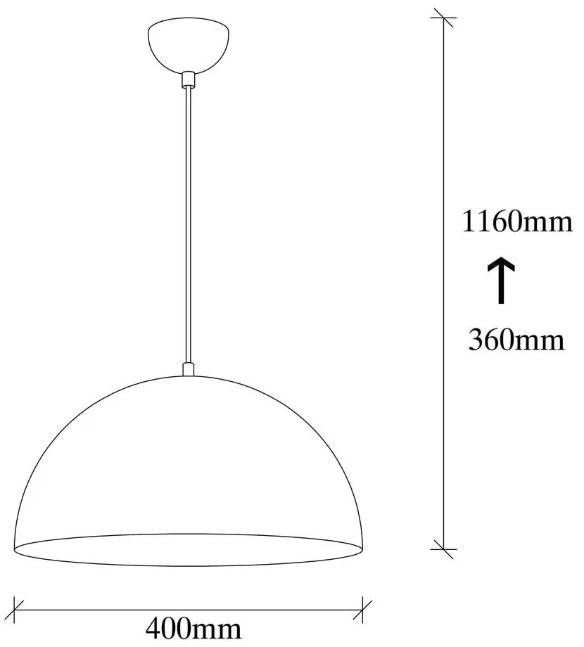 Závěsné svítidlo s kovovým stínidlem ø 40 cm Sivani – Opviq lights