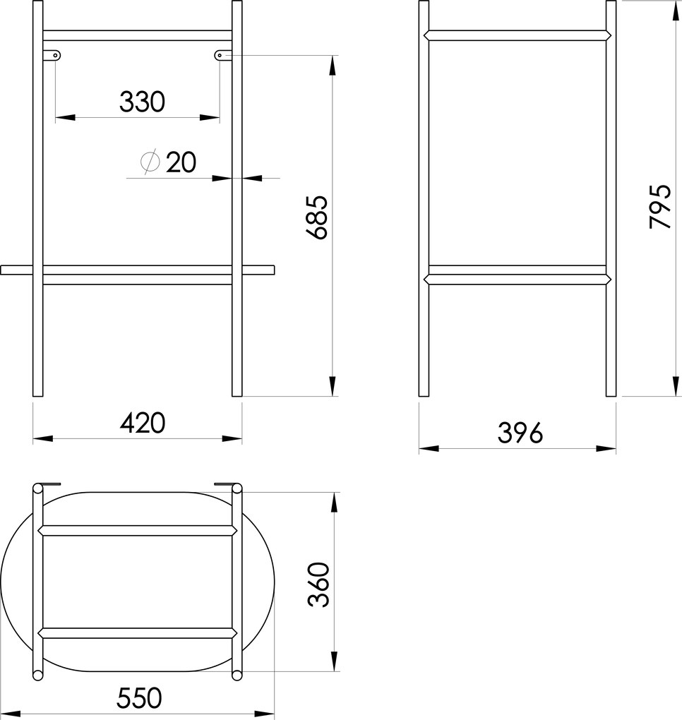 Sapho PUNO podstavec pod umyvadlo 55 x79,5 x 39,6 cm zlatá mat SKA590-5 Koupelny Bernold