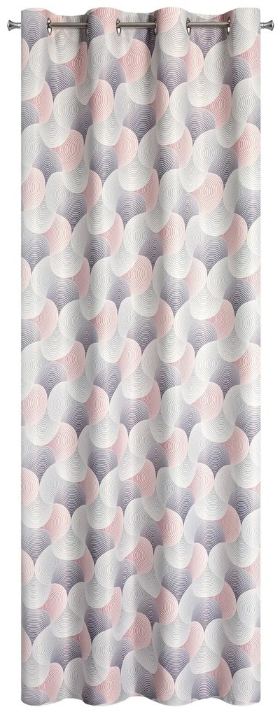 ZATEMŇOVACÍ ZÁVĚS NA KROUŽCÍCH ASETA 140X250 CM VZOROVANÁ