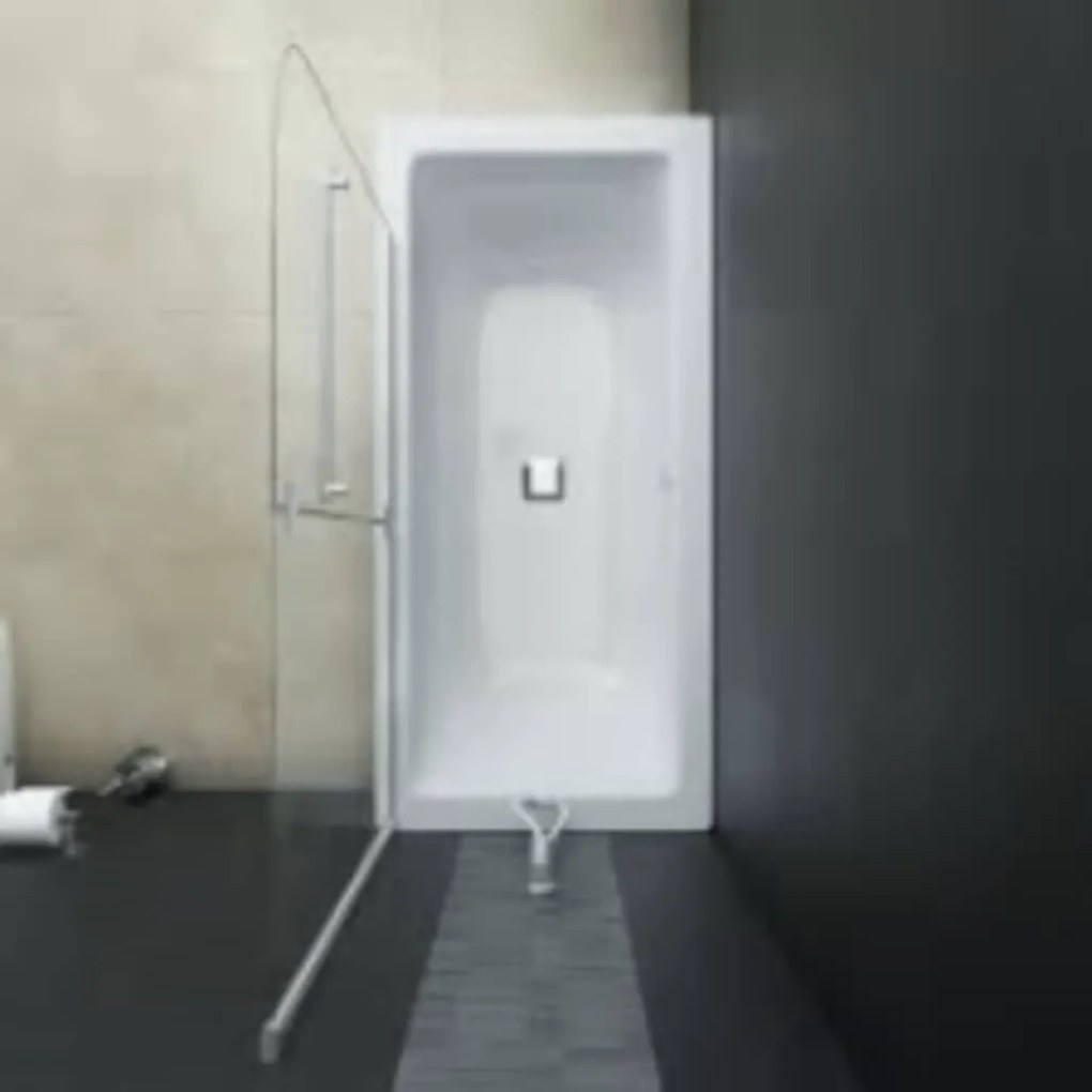 Skládací sprchový kout se 2 panely ESG 95 x 140 cm 144678