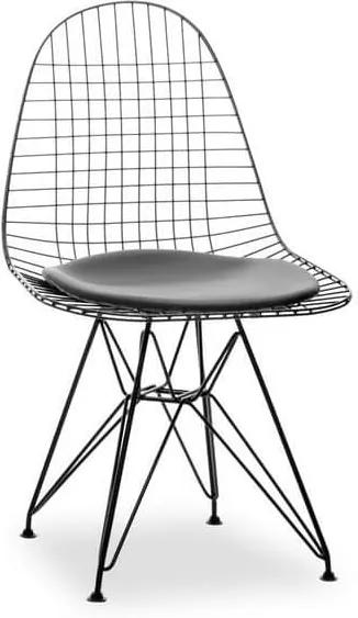 design4life Jídelní židle ASTA drát, černá