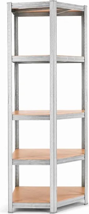Akce 3x Regál 180x90x40 cm rohový zinkovaný 5-policový, nosnost 875 kg