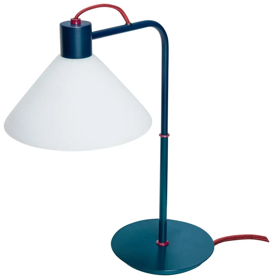 Stolní lampa v petrolejové barvě se skleněným stínidlem (výška 44 cm) Spot – Hübsch