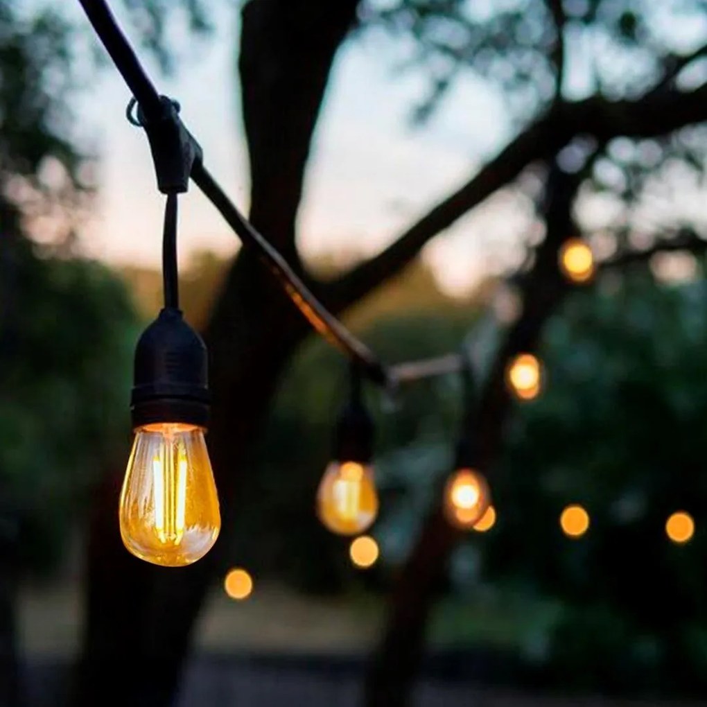 LED světelný řetěz Basic, 10m, (bez žárovek)