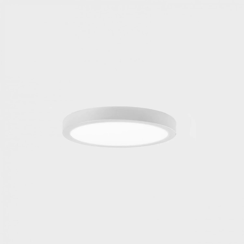 KOHL-Lighting Stropní LED svítidlo Disc slim ø 90 mm, bílé, 18W Teplota světla: Neutrální bílá - 4000K, Stmívání: Push - Externí zdroj