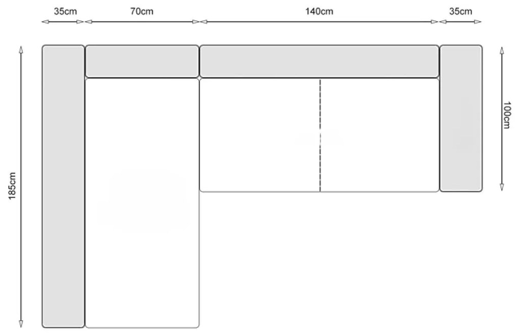 Rohová sedací souprava MARLING - černá