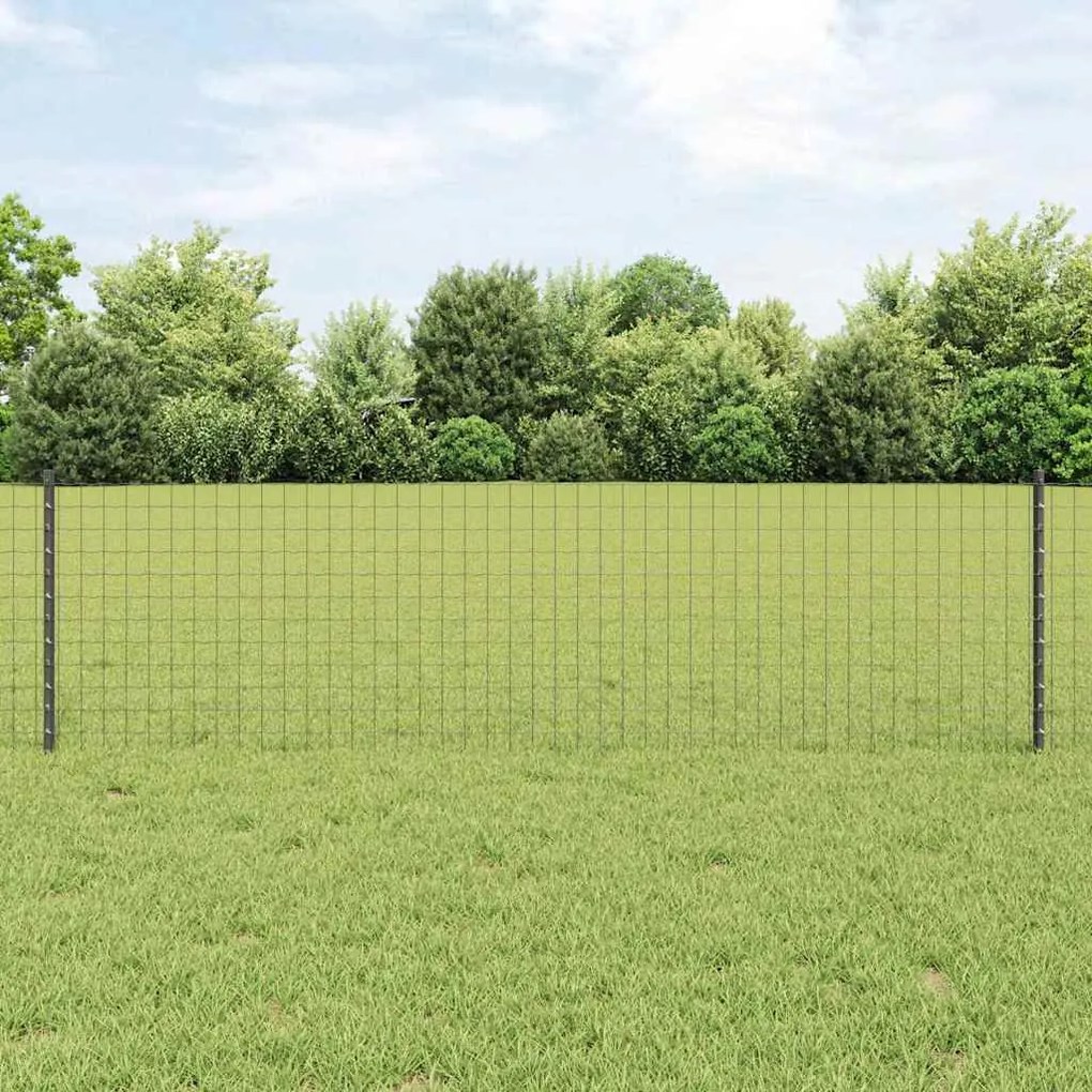 Zabudovaný plotový sloupek 22 ks Šedá 100 cm 3335932