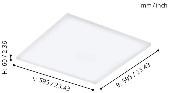 Eglo 98564 - LED RGB Stmívatelné stropní svítidlo TURCONA-C LED/30W/230V + DO
