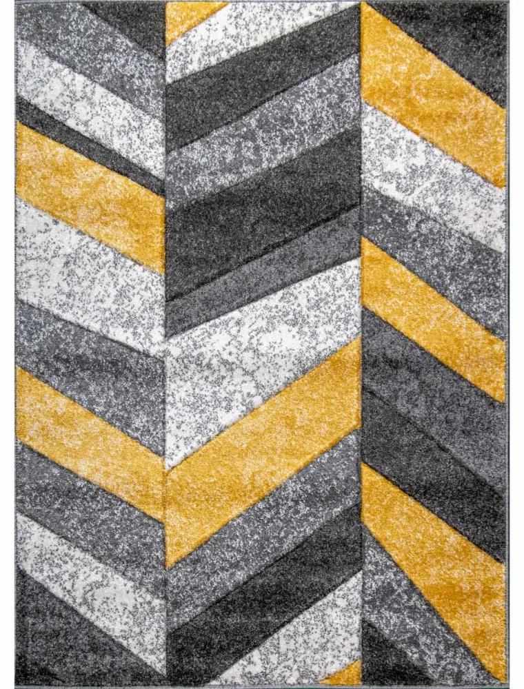 J-Line Kusový koberec Wilmer 6817A šedo-žlutý BARVA: Žlutá, ROZMĚR: 60x110 cm