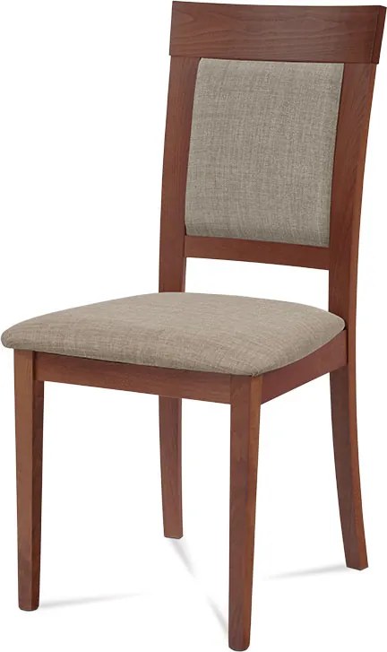 Jídelní dřevěná židle PIAZZA – třešeň, krémový potah