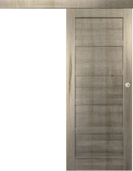 posuvné interiérové dveře na stěnu vasco doors BRAGA plné, model 1 Průchozí rozměr: 70 x 197 cm, Orientace dveří: Levé dveře, Dekor: Bílá