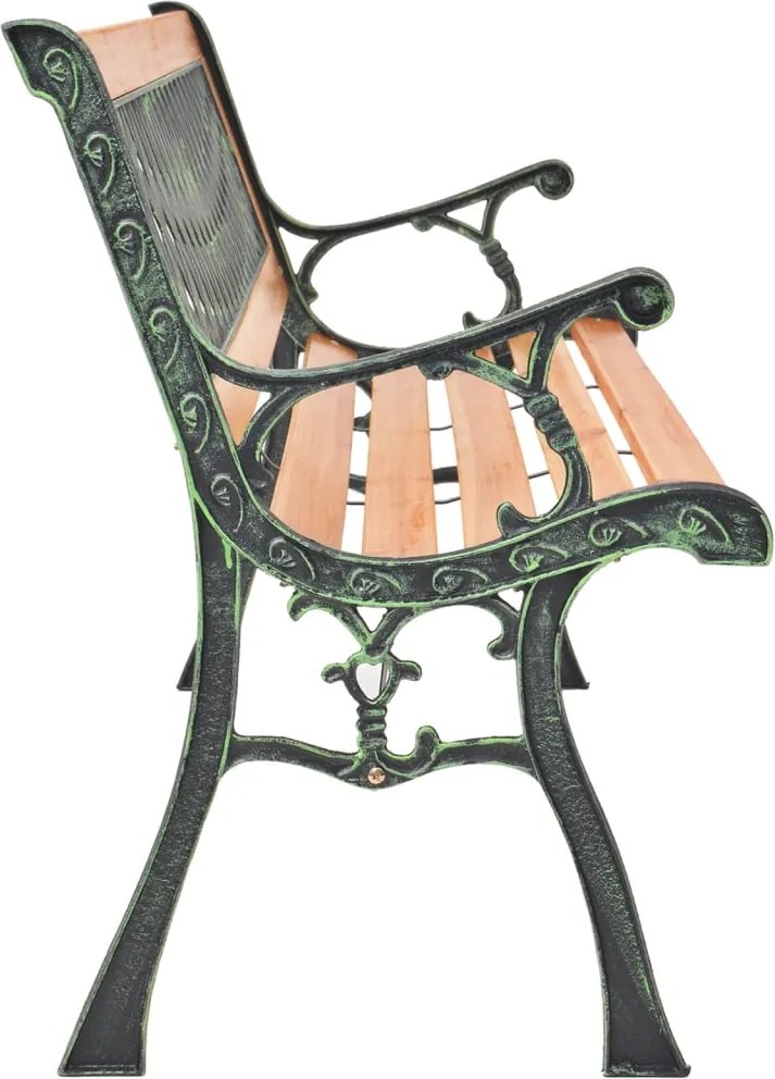 Zahradní lavice 116 cm litina a masivní jedlové dřevo 319571