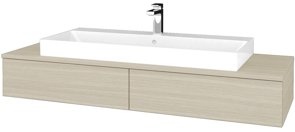 Dřevojas Koupelnová skříňka MODULE SZZ2 140 Varianta: M01 Bílá mat / M01 Bílá mat