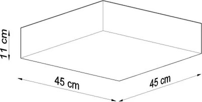 Stropní svítidlo SOLLUX Horus 45cm E27 3x60W bez zdroje SL.0141 bílá
