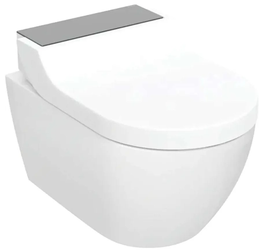 Geberit AquaClean - Elektronický bidet Tuma Comfort s keramikou, závěsný, TurboFlush, SoftClosing, KeraTect, sklo/černá 146.290.SJ.1