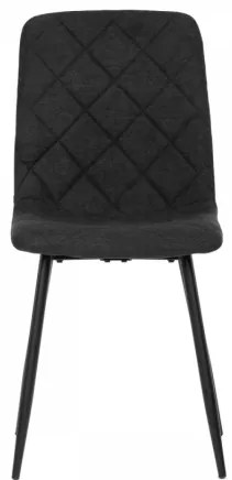 Jídelní židle černá látka, nohy černý kov CT-283 BK2