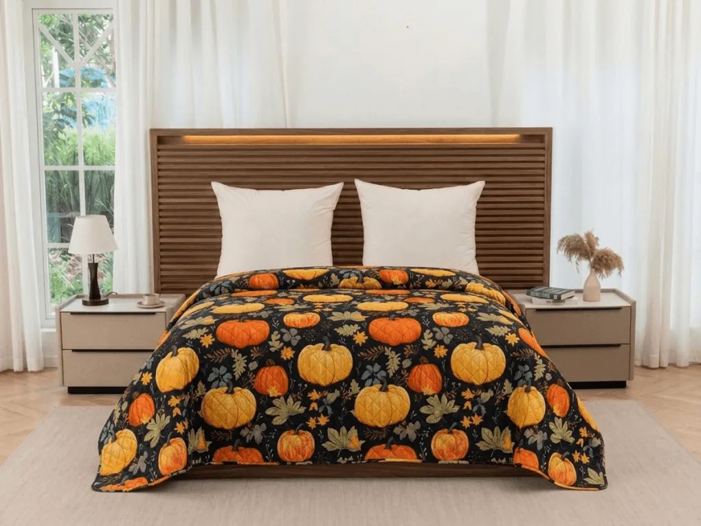 Přehoz na postel ORANGE PUMPKINS, barevný Rozměr: 170 x 210 cm