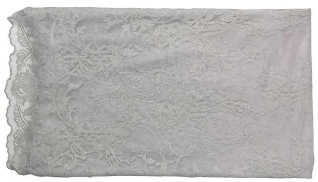 LENE BJERRE Vyšívaný ubrus JULIETTE šedý, 150 x 220 cm