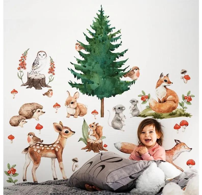 Gario Dětská nálepka na zeď Lesní zvířátka Rozměry: L