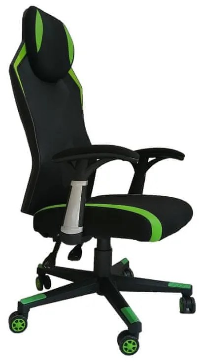 Dalenor Herní židle Gaming Soft, textil, černá / zelená