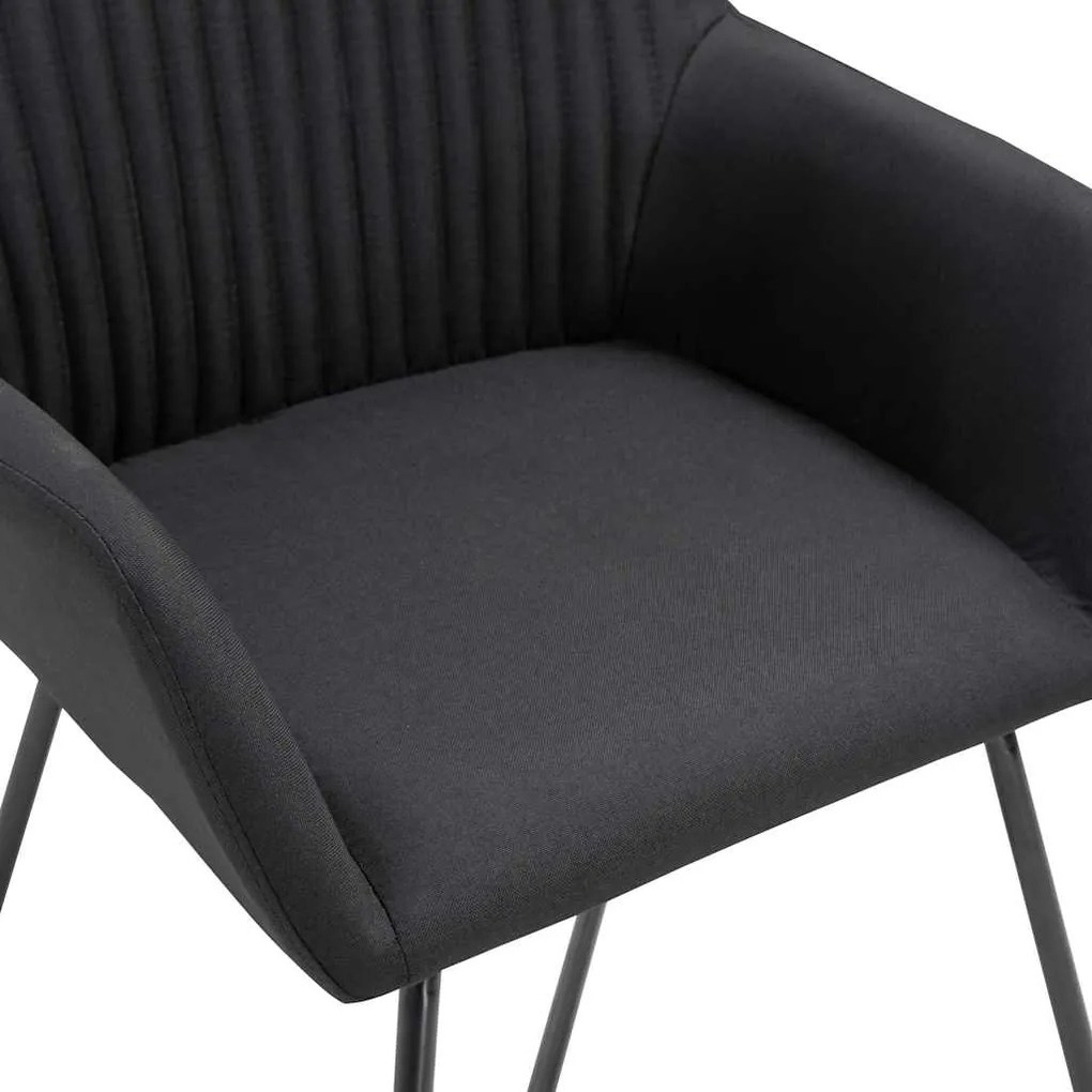 Jídelní židle 4 ks černé textil 277106