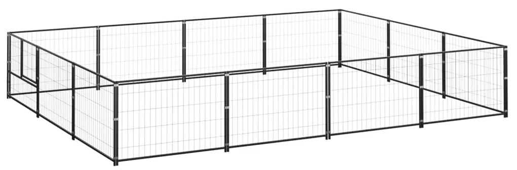 Psí kotec černý 12 m² ocel