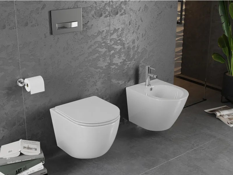 Mexen Lena Rimless závěsné WC se sedátkem s pomalým zavíráním, bílá - 30220300