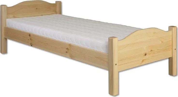 Casarredo - Komfort nábytek Masivní postel KL-128, 90x200, borovice, výběr moření | barva: bez moření borovice