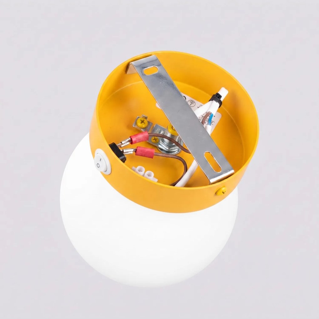 Sollux Lighting Nástěnné svítidlo YOLI 1 žluté s vypínačem