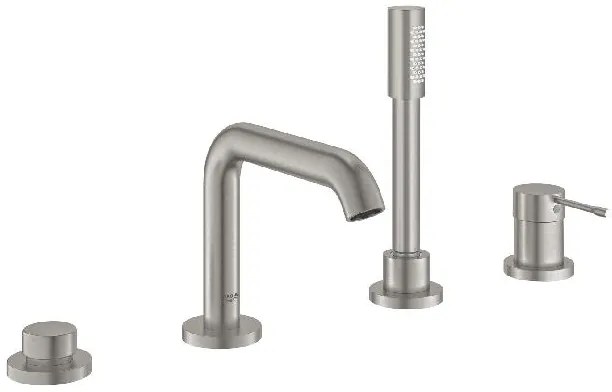 Grohe Essence - Baterie na okraj vany, 4-otvorová instalace, supersteel 19578DC1