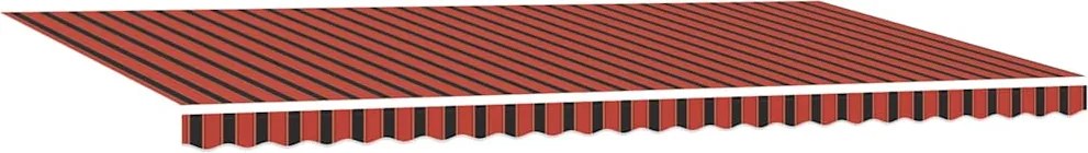Stahovací markýza Oranžová a hnědá 600 × 300 cm 3081615
