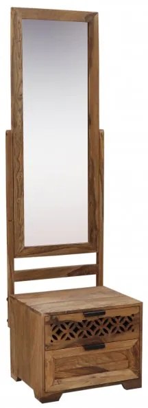 Indický nábytek - Toaletní stolek se zrcadlem Mira 50x175x40 z indického masivu palisandr Natural