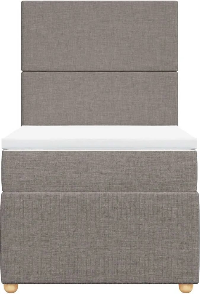 Box spring postel s matrací taupe 90x200 cm textil 3291936