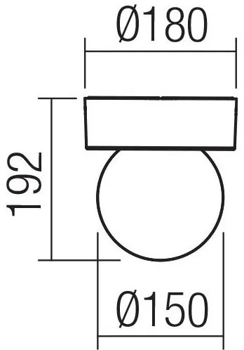 Redo 90641 - Venkovní stropní svítidlo BULK 1xE27/28W/230V IP44 antracit