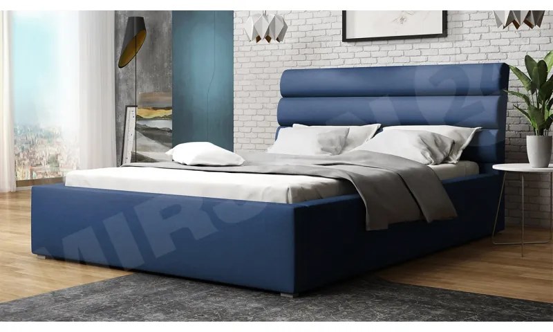 Čalouněná postel s úložným prostorem a roštem Exorim, Rozměr postele: 120x200, Potah: Victoria 14 865