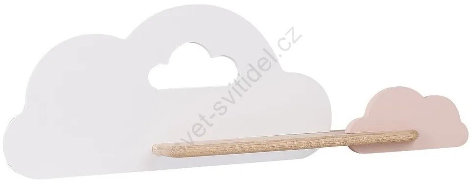 Candellux LED Dětské nástěnné svítidlo s poličkou CLOUD LED/5W/230V bílá/růžová CA0412