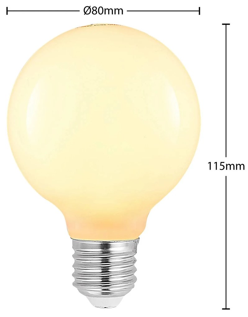 LED žárovka E27 8W G80 2700K stmívací, opálová